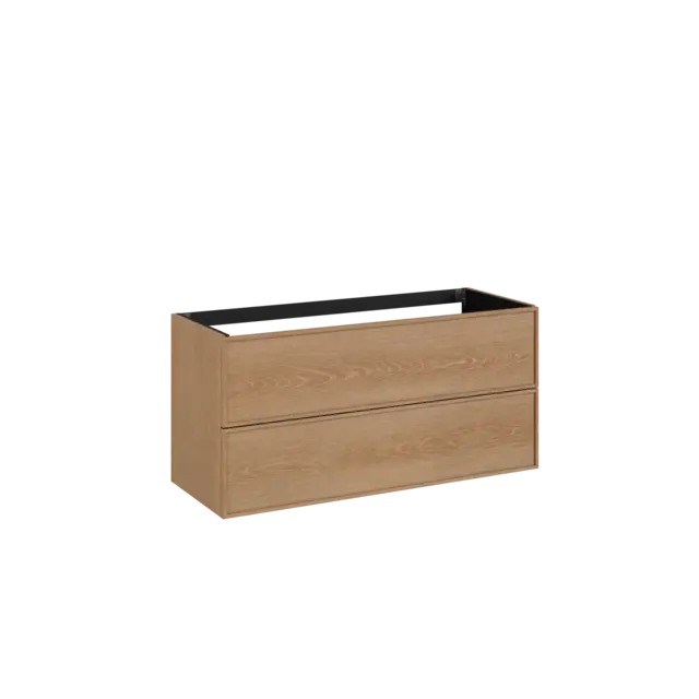 Servantskap ramme IBEN 120 120x46x57cm hvit eik finer - Vikingbad AS