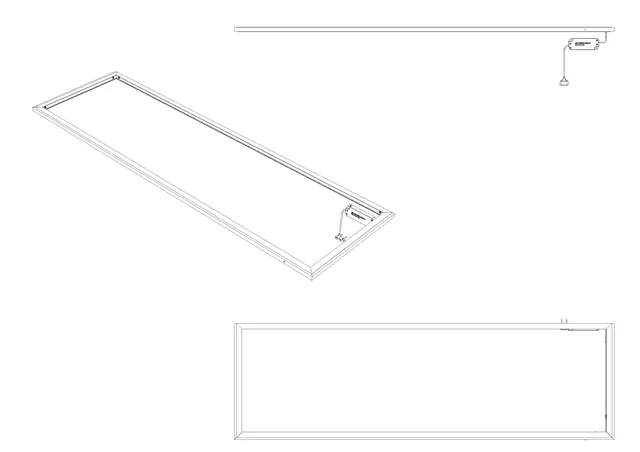 LED lyslist under servant 60 60x46cm justerbar lysfarge - Vikingbad AS